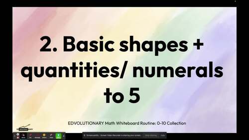 Week 2: K/1 Number Writing, Math Vocabulary & Fact Fluency Whiteboard ...