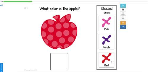 Apple Color Matching | Math Boom Cards by Teaching Autism | TPT