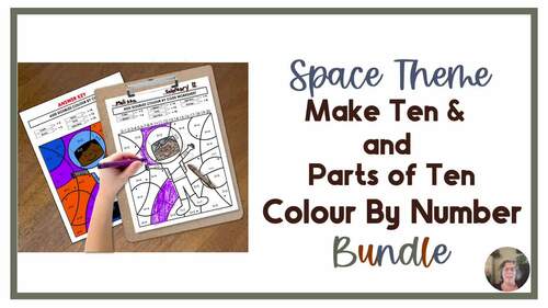 Space Theme Bundle: Doubles Addition & Subtraction Within 20 Color-by ...