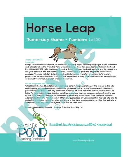 Missing Numbers 50 to 120 Activity Cards by From the Pond | TPT