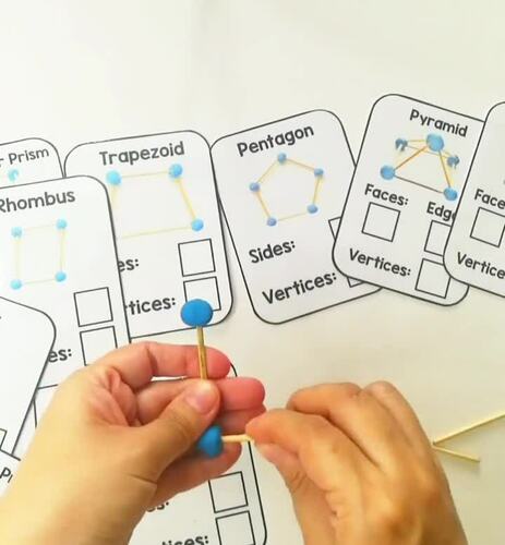 Building 2D and 3D Shapes Task Cards by The Joy in Teaching | TPT