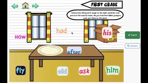 Sight Word Hide and Seek GAME - Thanksgiving - Dolch Sight Words