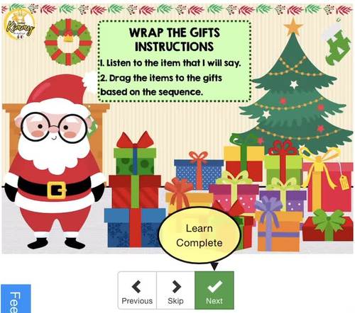 Christmas Following Instructions Auditory Memory Boom Cards by Teacher ...