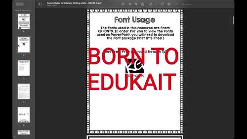 EDITABLE Literacy Writing Unit Notes for Parents (Grade 4 Ontario ...