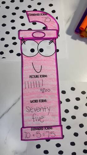 Glow Day Math Place Value Craft by The Teaching Diva Corner | TPT