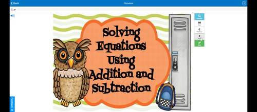Solving Equations Using Addition and Subtraction - Distance Learning ...