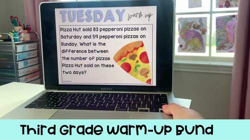 Math Daily Warm ups 3rd grade Entire Year, Bell Ringers, Morning Work ...