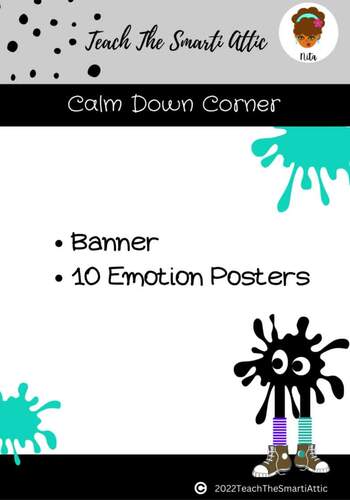 Calm Down Corner - Banner with 10 Emotion Posters by Teach The Smarti Attic