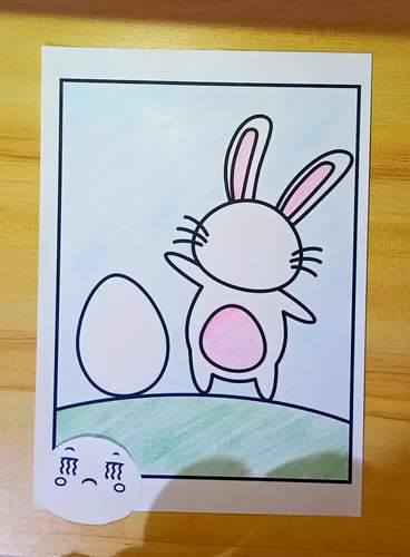 Easter Feeling Matching Activities Color Cut and Paste Bunny Emotion ...