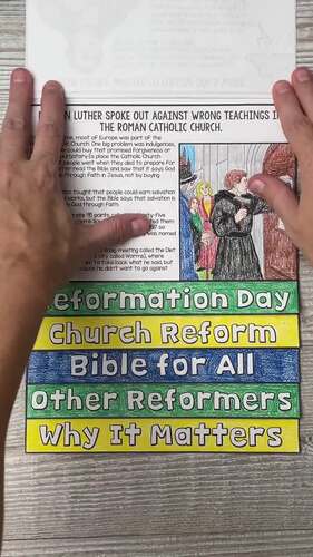 Protestant Reformation & Martin Luther Christian Flip Book 3 Levels ...
