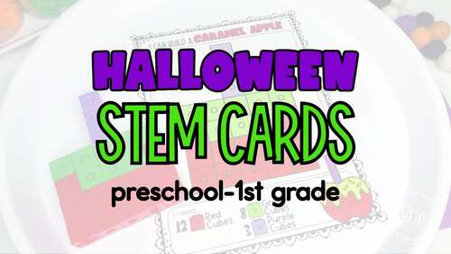Halloween STEM Cards - Halloween Math Center Activity Preschool ...