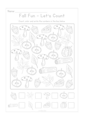 Fall Math Counting Worksheets & Data Collection Activities | TPT