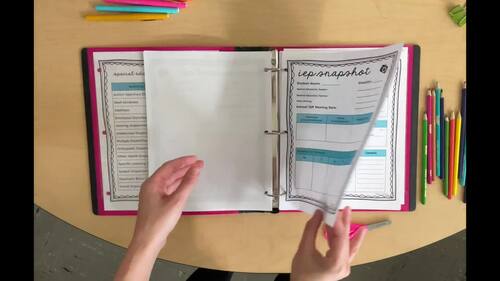 Printable and Editable Special Education Teacher Binder by SPED in Second