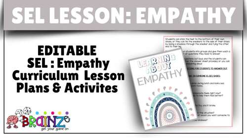Editable Empathy Lesson Plan & Activities: Story, Role-Play ...