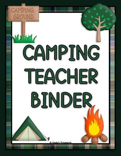 Camping Teacher Binder Labels by Cindy's Treasures | TPT