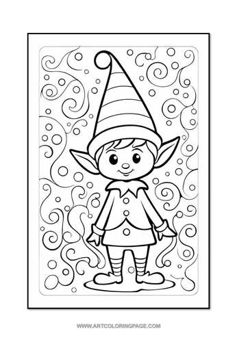 Christmas Coloring Elf for Kids Vol. 17 – 100 Creative Holiday Designs