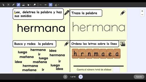 Palabras de Ortografía HMH de Primer grado Modulo 1 (semanas 1 a 3)