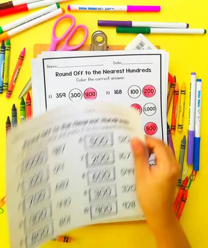 Rounding Off Numbers Anchor Chart and Worksheets by The Joy in Teaching