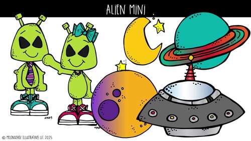 Aliens clip art, Space clip art, Planet clip art Mini by Melonheadz Clipart