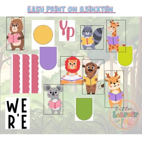 Spring Bulletin Board Kit Wild About Learning Display Jungle Safari ...