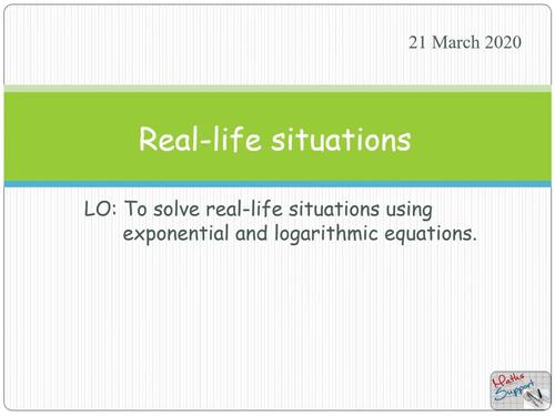 logarithmic function in real life