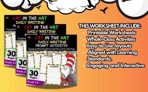 Cat In The Hat Opinion Prompt Writing Activities 2nd,3rd,4th,5th,6th ...