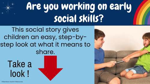 Sharing Social Story Autism Social Skills SEL Teaching How to Share ...