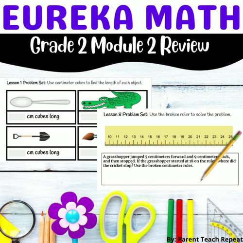 Engage NY {Eureka} Math Grade 2 Module 2 Review Packet Measurement Add ...