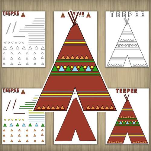 Teepee Craft Activity | Native Heritage Month Cut and Paste Craft | Art ...