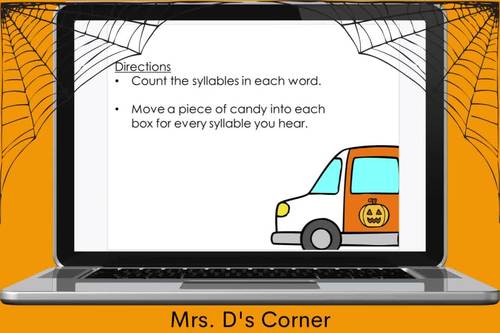 Halloween Counting Syllables Digital Activity | Distance Learning