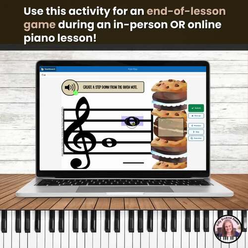Steps and Skips Music Intervals on the Staff BOOM™ Cards for Piano Lessons