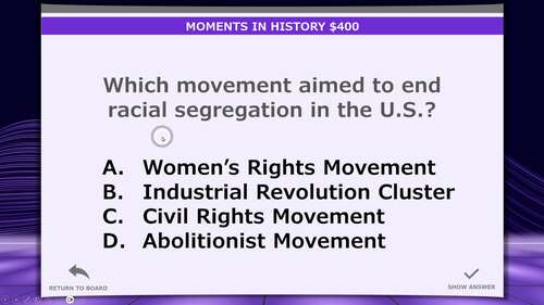 Black History Jeopardy Trivia Game - Digital Resource for PowerPoint ...