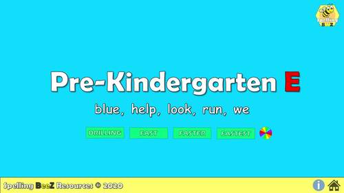 Sight Words PowerPoints, Printables and Games (Pre-Kindergarten)