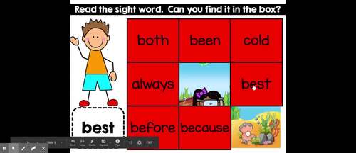 2nd Grade Sight Words Set 1 Mystery Picture Google Slides™ | TpT