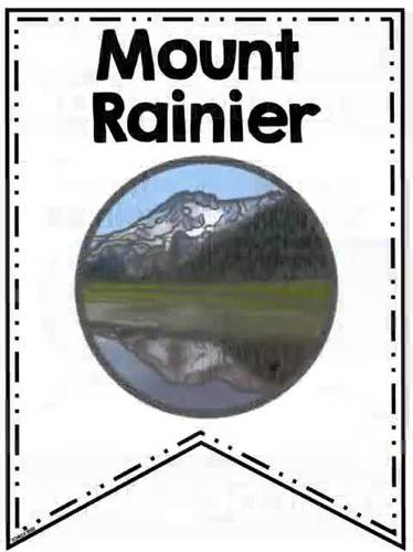 Mount Rainier National Park Bunting Banners by TCHR2.0 | TPT