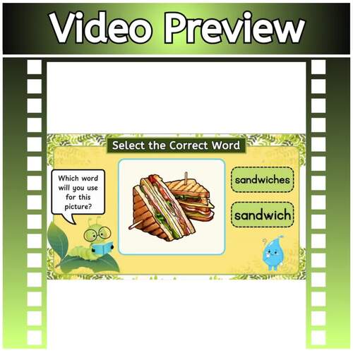 Plurals (Adding 'es'): Select the Correct Word for the Picture Digital ...