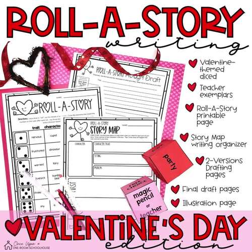 NARRATIVE | ROLL-A-STORY Valentine's Day Writing Pack | TPT