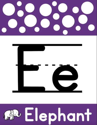 Purple Polka Dot Party Alphabet Posters: Set #4 by Magical Miss Meg