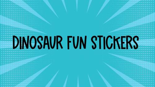 Dinosaur Fun Stickers Clipart - Color B/W [SmartSprouts Designs]