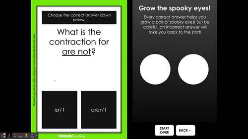 Creepy Contractions -- a Halloween ELA Game for Google Slides™ | TPT