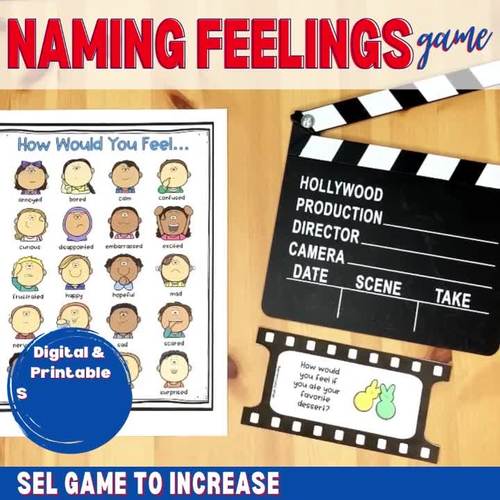 Feelings Identification Digital and Print Game for Naming Emotions