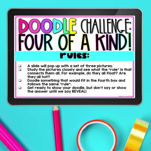 Morning Meeting Activities - Digital Games - Four of a Kind - Fun ...