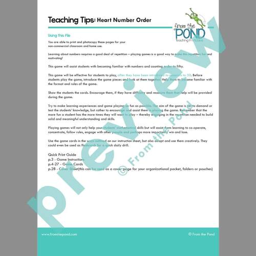 Valentine's Day Counting Activity – Heart Number Order Write & Wipe ...