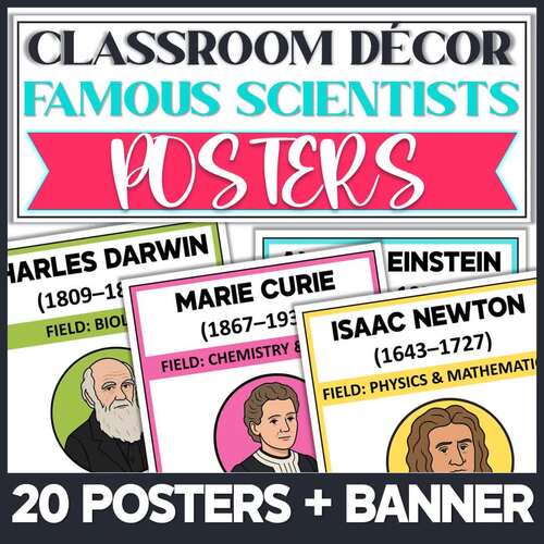 Famous Scientists Posters | Middle School Science Classroom Decor ...