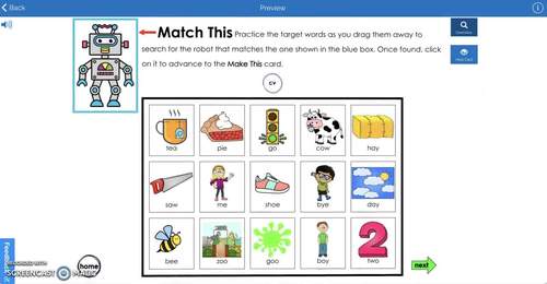 Boom Cards™ Match This Robot Make This Robot Articulation for CV Patterns