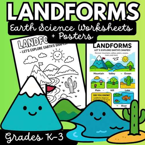 Landforms and Landscapes Activities for K–3 | Earth Science Worksheets ...