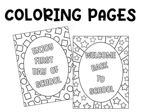 Printable Back to School Coloring Pages, First Day of School Coloring ...