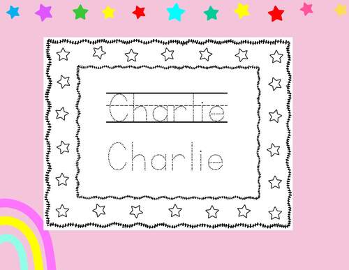 Printable Name Tracing Worksheets, Editable Name Tracing and Coloring ...