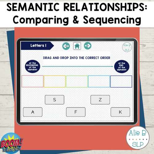Semantic Relationships: Comparing & Sequencing Vocabulary BOOM Cards™