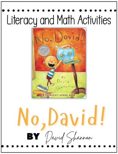 No David Kindergarten Activities | Rules, Writing, Math, Literacy, & Craft